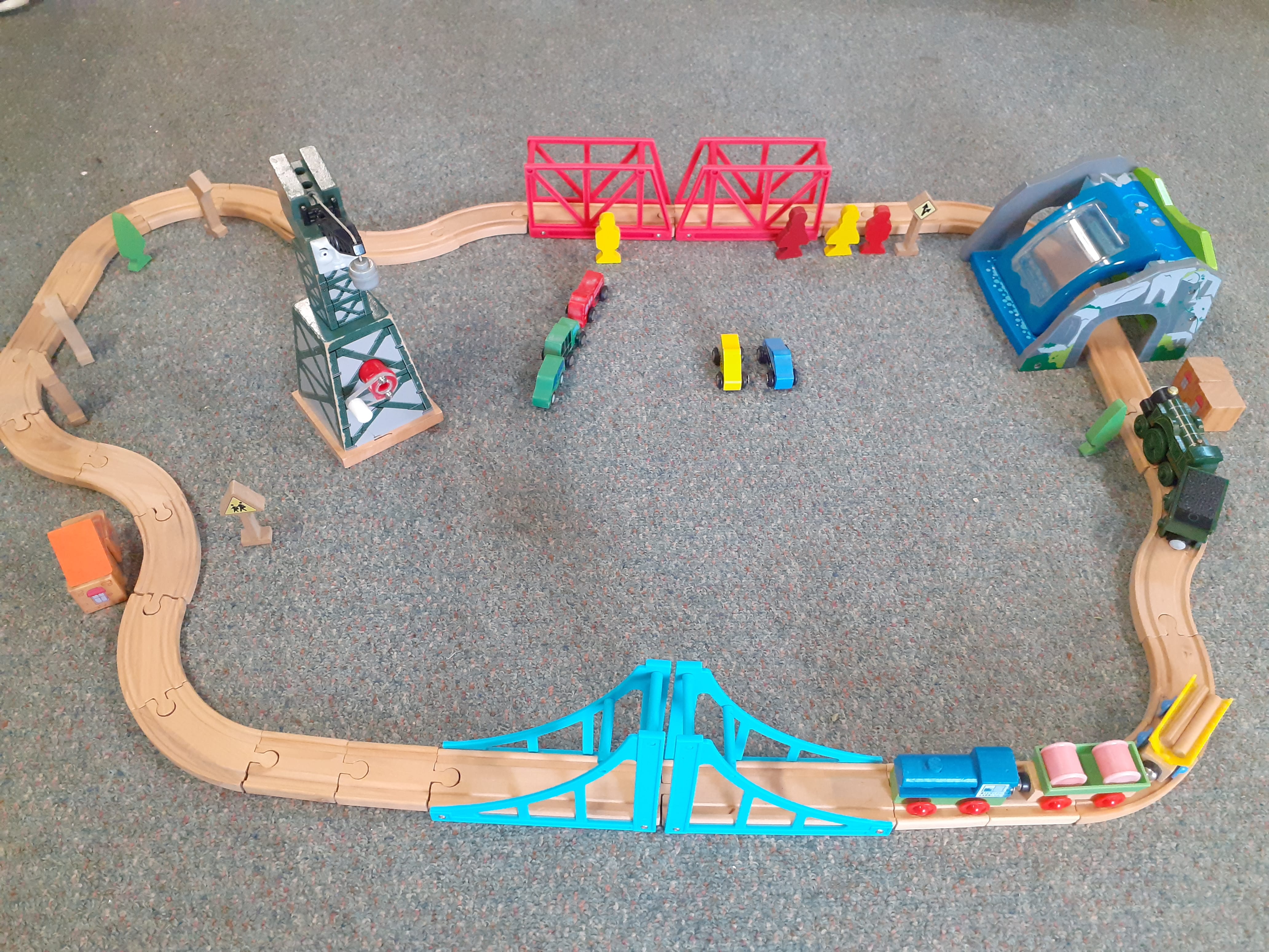 Wooden train track
